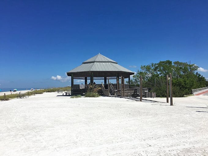 This beachside gazebo isn't just shelter from the sun&mdash;it's Florida's version of a corner office with the world's best view.