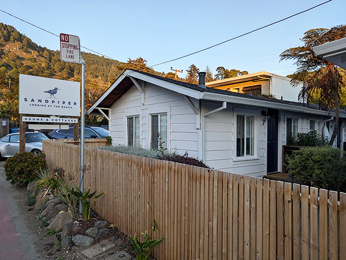 The Sandpiper Lodge offers cozy accommodations just steps from the sand, proving that beachfront luxury doesn't require marble bathrooms or bellhops.