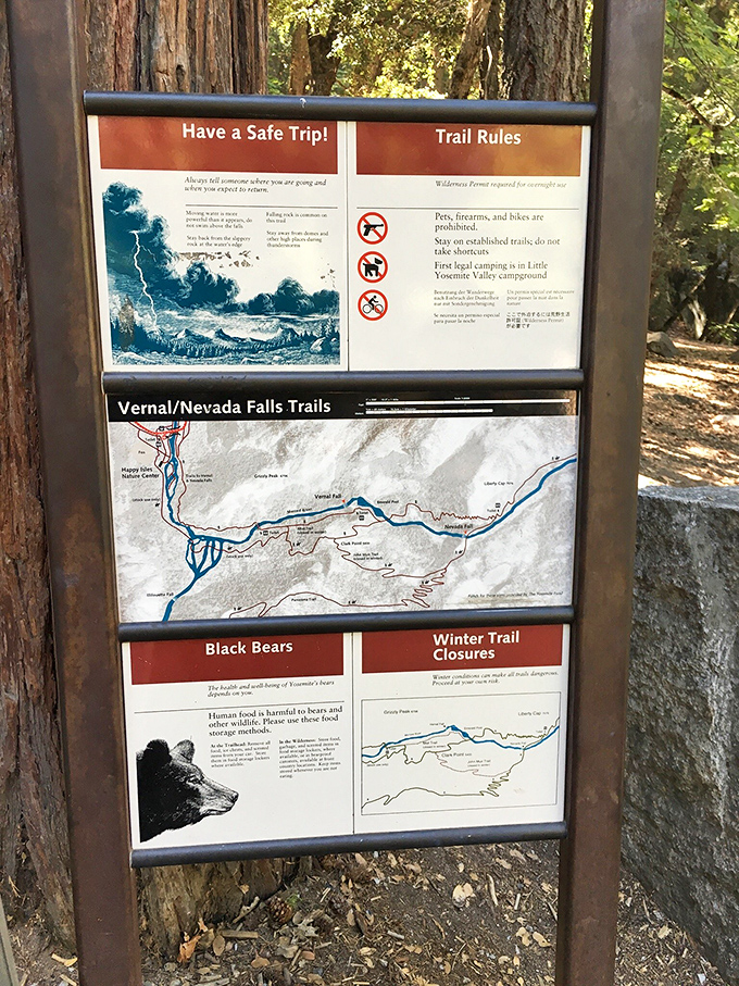The information board that separates the "I read everything" hikers from the "let's just wing it" crowd. Bears, closures, and maps&mdash;oh my!