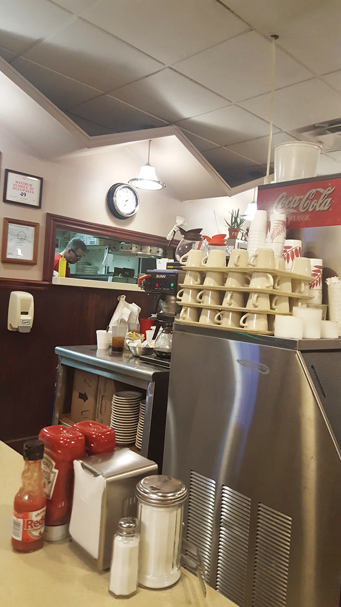 Coffee station poetry&mdash;the rhythmic dance of mugs, cream, and caffeine that keeps this Cincinnati institution humming along.