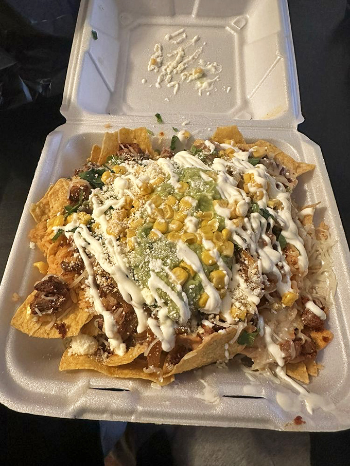 Loaded nachos that laugh in the face of moderation. Every chip is a treasure hunt of toppings, ensuring no sad, naked chips in sight.