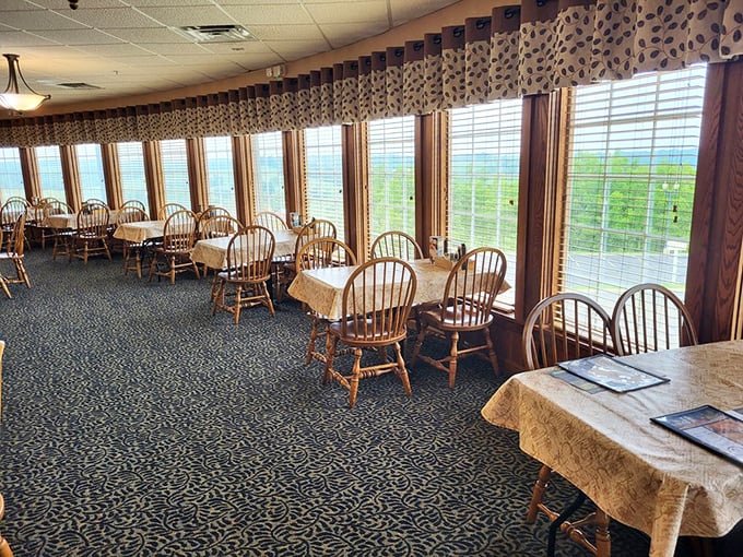 Window seats offering views of Amish Country's rolling hills&mdash;nature's entertainment paired perfectly with a meal that demands to be savored.