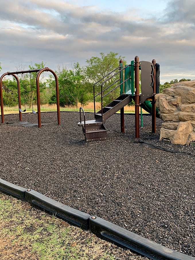Even underground explorers need some above-ground playtime. This playground offers the perfect energy release for young spelunkers before or after the main cave adventure.