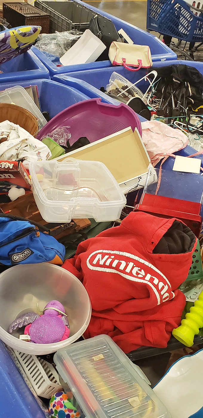 The ultimate junk drawer of America, where Nintendo sweatshirts mingle with kitchenware and yesterday's must-haves seek new purpose.