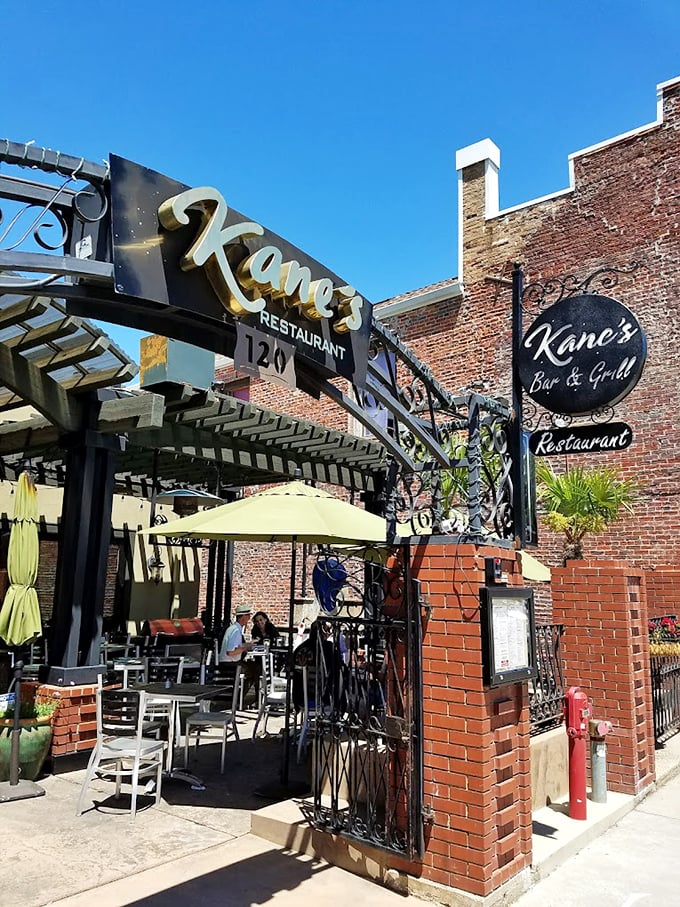 Kane's wrought-iron entrance and sunny patio create the perfect setting for that "I can't believe we discovered this place" dining moment.