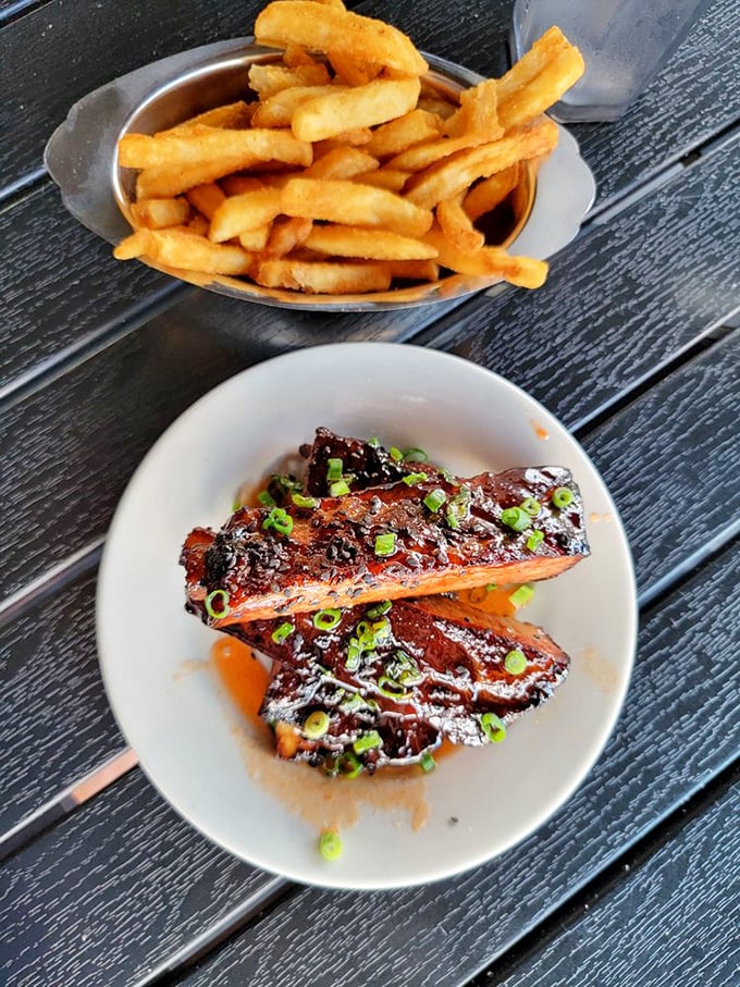 When ribs meet fries, it's not just a meal, it's a match made in heaven that your cardiologist politely asks you not to discuss.