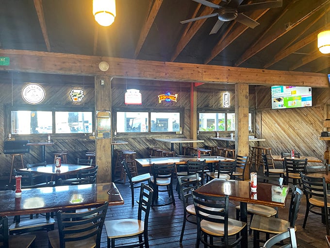 Rustic wooden beams and casual seating create that "I'm a regular here" vibe, even if it's your first visit to this Panama City Beach institution.