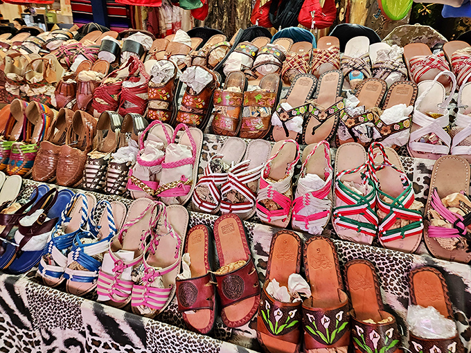 The sandal selection rivals the United Nations in diversity. Your feet have never had so many colorful options for summer freedom.
