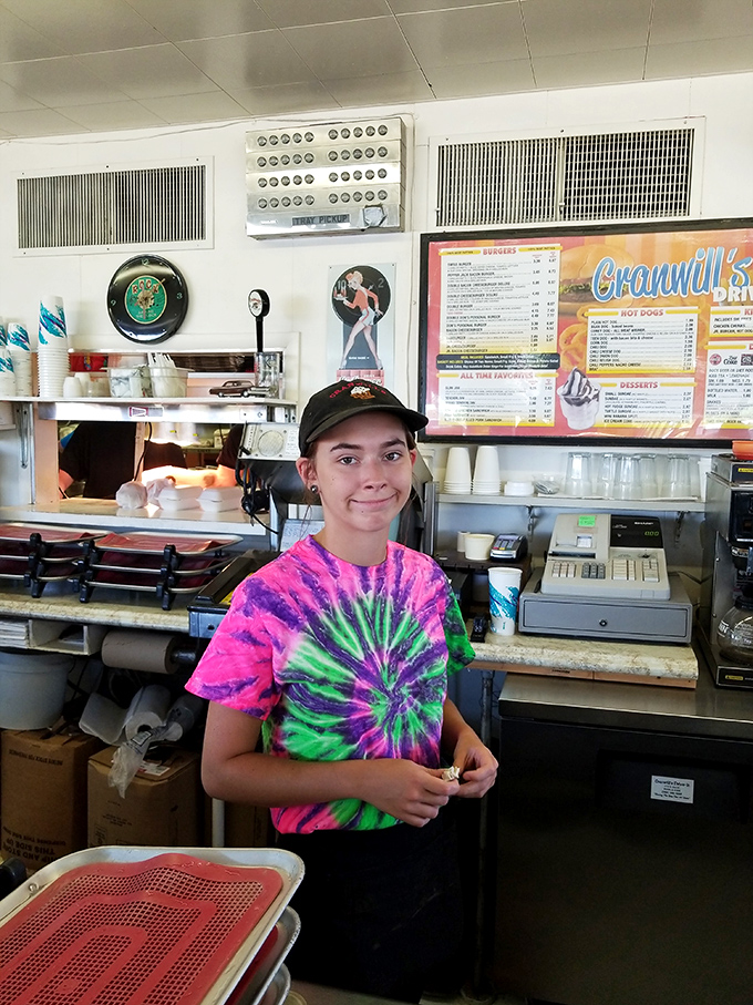 The interior decor features the kind of authentic touches money can't buy&mdash;vintage memorabilia that's earned its place on the wall through years of service.