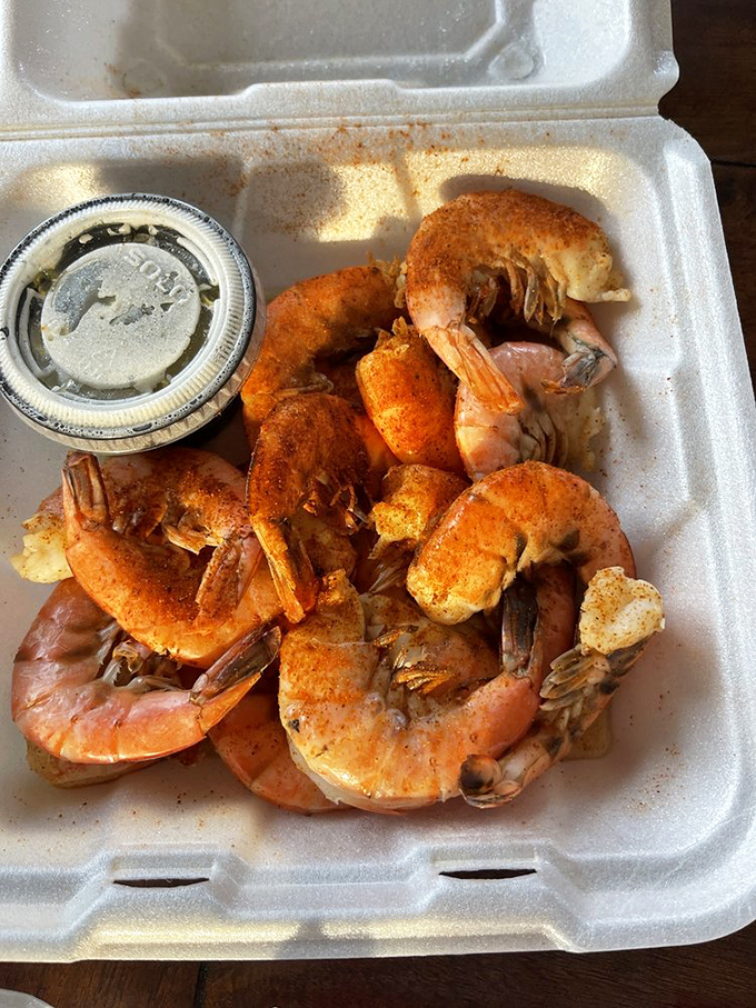 These spiced steamed shrimp arrive looking like they just had the spa treatment of their lives—simple, delicious, and ready for their close-up.