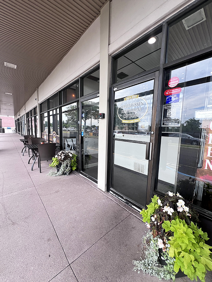 The entrance promises good things to come – like a portal to a world where calories don't count and napkins are plentiful.