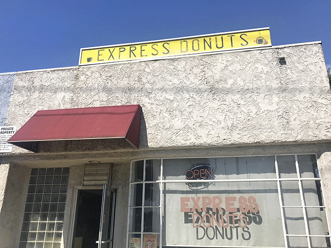 Express Donuts' bright yellow building is like sunshine for your taste buds in Lodi's small-town landscape.