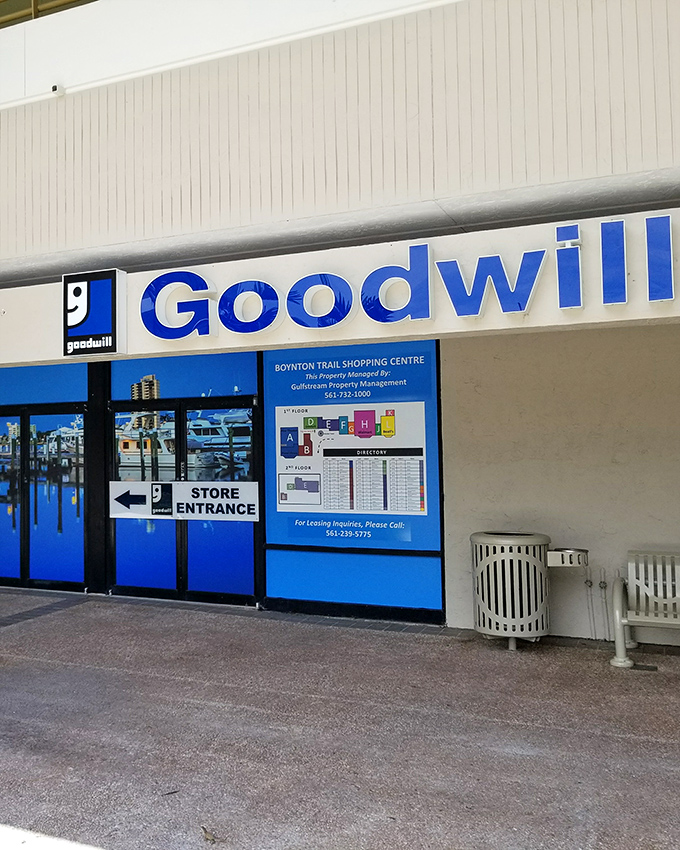 The iconic blue Goodwill sign promises more than bargains &ndash; it's the gateway to unexpected discoveries.