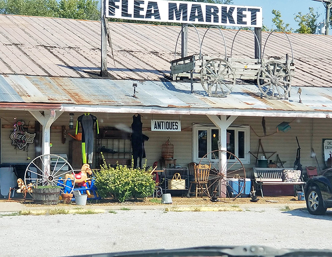 Wagon wheels and weathered wood&mdash;Homestead Flea Market wears its rural heritage like a well-earned badge of honor.