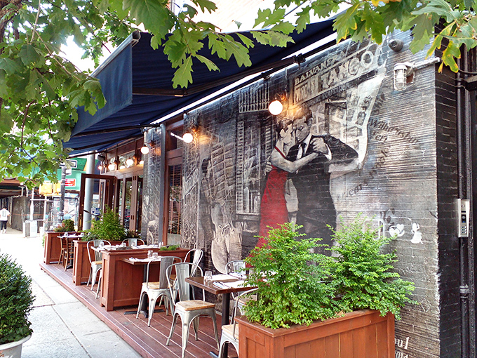 Street art meets steak art at Balvanera. The mural outside is just a preview of the creativity inside.