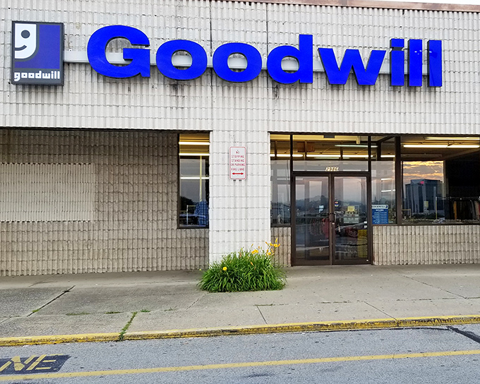 This unassuming storefront hides what veteran thrifters know: behind those doors lies a wonderland of affordable possibilities.