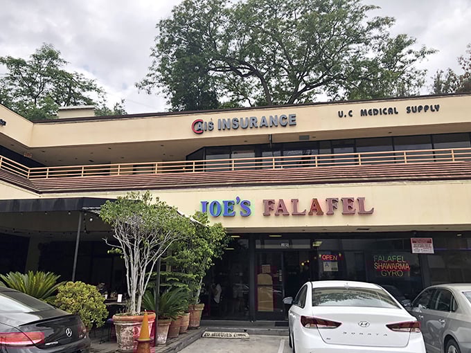 Fresh pita and perfectly seasoned falafel prove that authentic flavors don't need fancy packaging to shine. 