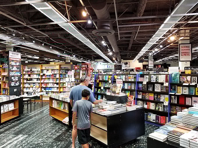 Inside Kepler's, the carefully organized displays showcase an impressive array of titles that feed curious minds.