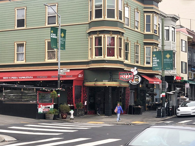 North Beach's crown jewel of pizza perfection sits at this historic intersection, where pizza pilgrims line up daily for a taste of greatness.