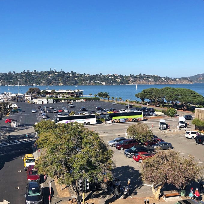 From above, Sausalito's parking lots might not look magical, but they're the starting point for thousands of perfect days by the bay.