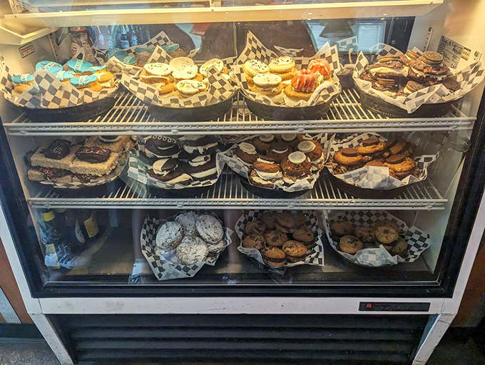 A dessert case that turns grown adults into wide-eyed kids with impossible decisions to make.