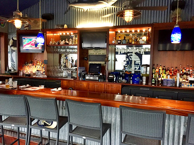 A bar stocked for sailors and landlubbers alike&mdash;where maritime tales flow as freely as the drinks.