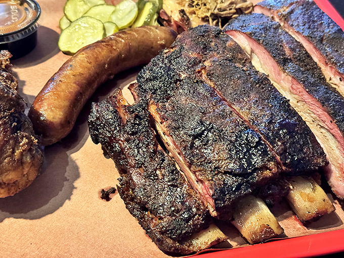 Beef ribs with a smoke ring so perfect, it could make a pitmaster weep tears of joy.