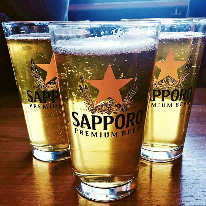 Sapporo isn't just beer&mdash;it's liquid sunshine in glassware. Those golden bubbles are the perfect counterpoint to Humble Potato's umami-rich menu items.