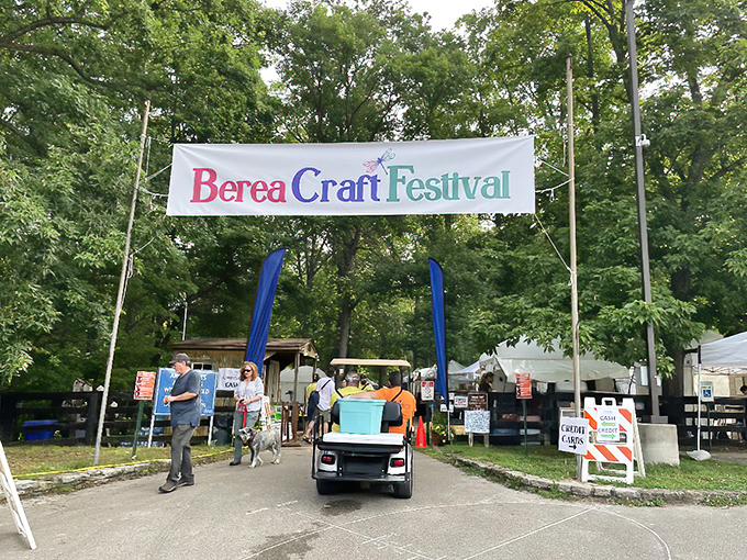 The Berea Craft Festival entrance welcomes you to a world where "handmade" isn't just a marketing term—it's a way of life.