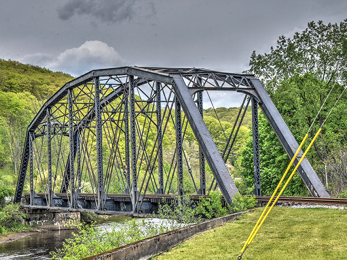 This historic steel bridge spans more than just water—it connects Ridgway's industrial past with its present. Engineering becomes art when framed by Pennsylvania's lush hillsides.