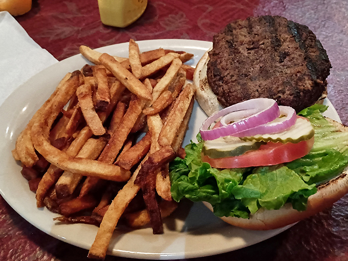 This burger doesn't need pretentious toppings or artisanal buns&mdash;it's the straightforward handshake of sandwiches, promising honest flavor with every bite.