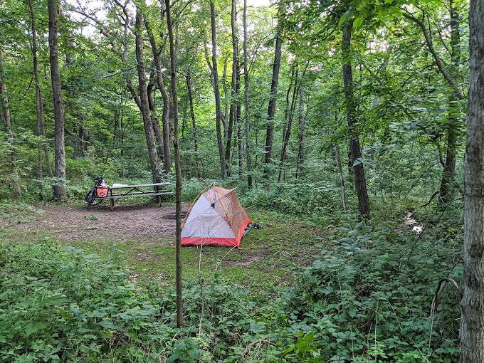 Camping in New Glarus Woods offers a five-million-star hotel experience &ndash; nature's version of luxury accommodations.