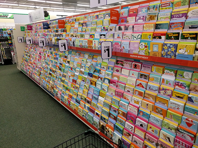 Greeting card wonderland where sentiments cost less than a latte. Hallmark, eat your heart out!