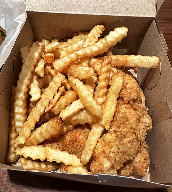 Chicken tenders that actually live up to their name—tender inside, audibly crunchy outside, and impossible to eat without closing your eyes in appreciation.