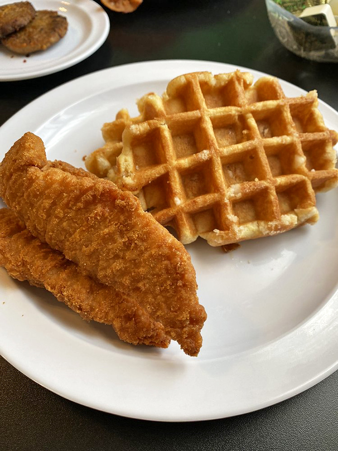 Chicken and waffles: the food equivalent of a perfect marriage. Sweet meets savory in a union that should have happened centuries earlier.