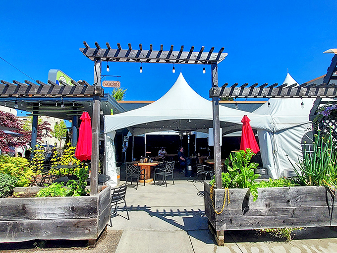 Coast Fork Brewing's outdoor setup isn't just a patio&mdash;it's an open-air living room where strangers become friends over pints of liquid craftsmanship.