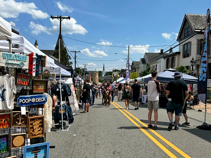 The annual street fair transforms Main Street into a bustling marketplace of treasures and treats. Nothing brings a community together like collectively blocking traffic for fun.