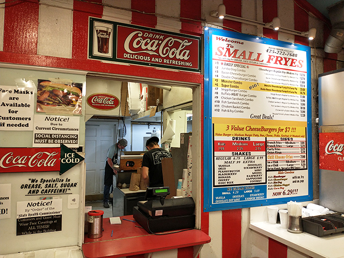 At the counter, the promise of "We Specialize in Grease, Salt, Sugar and Caffeine" isn't just a slogan&mdash;it's a delicious commitment. 