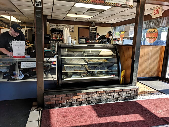 The display case showcases desserts that whisper, "Save room for me." It's a whisper worth listening to.