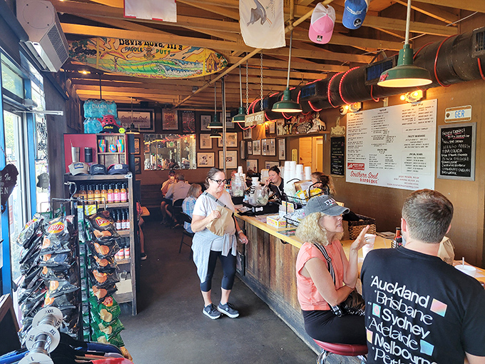 Where the magic happens. The counter at Southern Soul&mdash;your gateway to smoked meat paradise and friendly Southern hospitality.