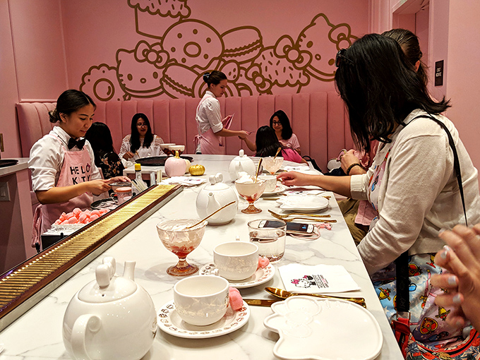 Tea service here isn't just about drinking&mdash;it's a full sensory ritual where every detail has been considered, right down to the bow-shaped sugar cubes.