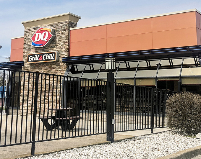 Even chain restaurants like this DQ seem to settle into Arcola's rhythm, trading corporate anonymity for small-town charm.