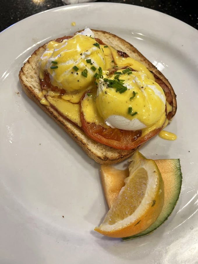 Eggs Benedict that makes you understand why people wait in line for breakfast&mdash;that hollandaise sauce is liquid gold.
