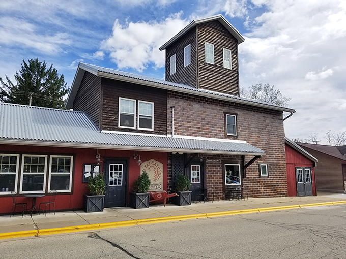 Fat Cat Coffee Works occupies a distinctive building where the aroma of freshly brewed coffee mingles with the scent of Wisconsin air.