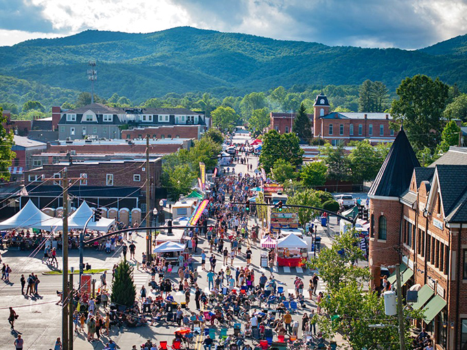 During festival season, Brevard's streets transform into a celebration of community, where strangers become friends over shared plates and live music.