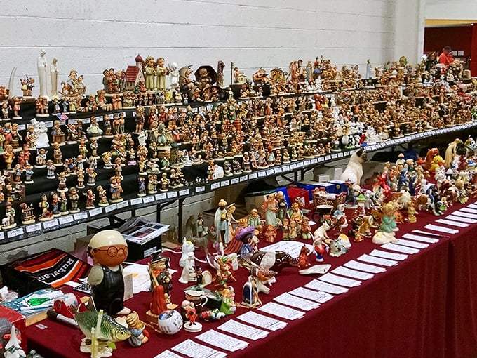 A civilization of figurines stands at attention. This impressive collection represents decades of careful curation and countless stories waiting to be told.