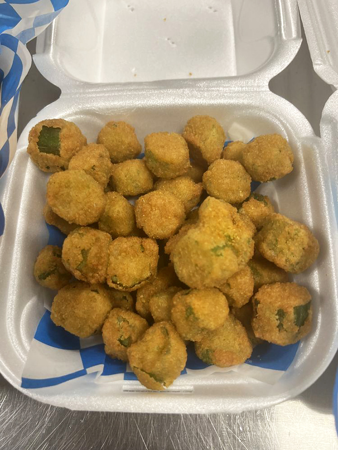 Fried okra nuggets&mdash;little Southern treasures that even okra skeptics might find themselves reaching for "just one more."
