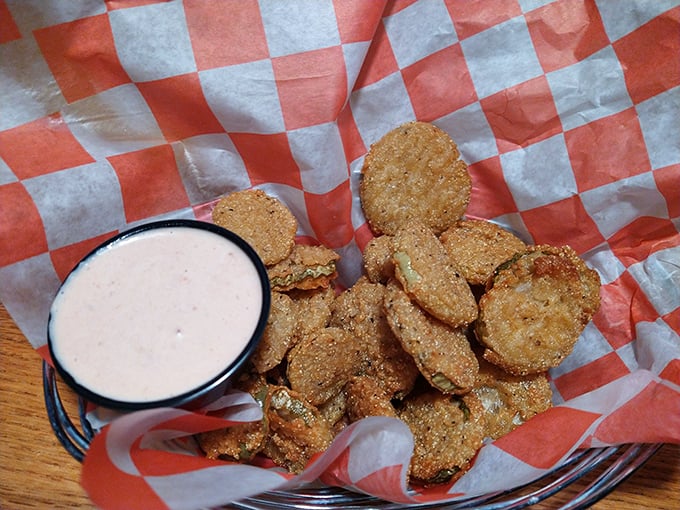 Fried pickles&mdash;the unsung heroes of appetizers&mdash;crispy, tangy discs of joy that disappear faster than you can say "just one more."