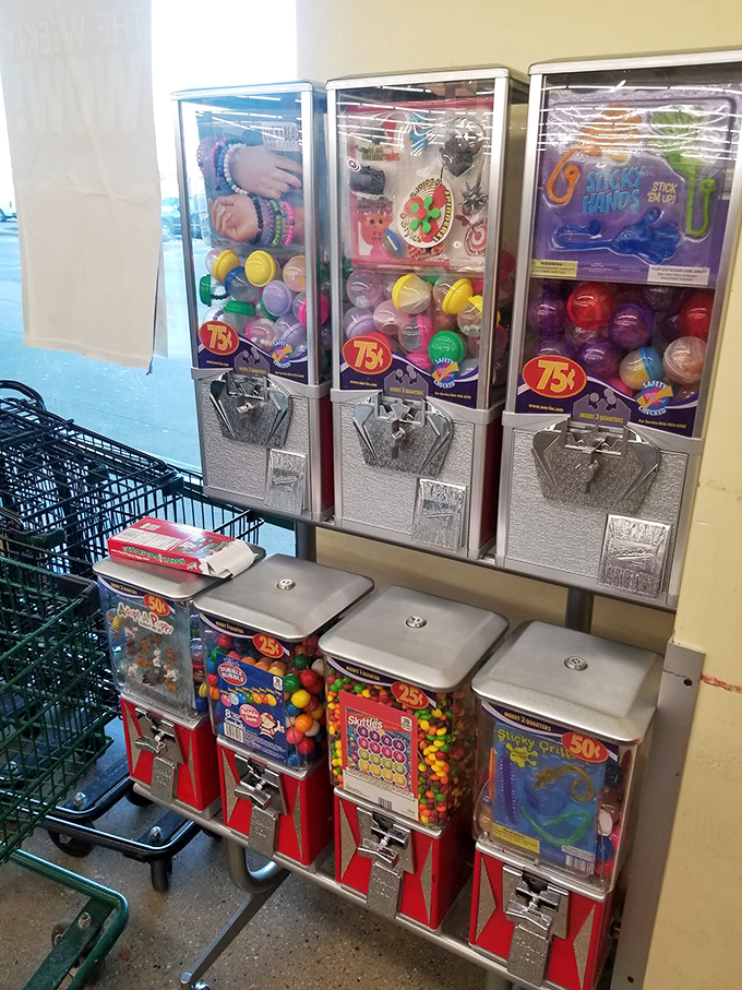 The toy machines near the exit – where children's pleas and parents' loose change go to meet their inevitable destiny.