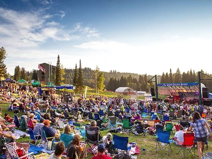 The Grand Targhee Music Festival proves that the best concert venue is always the one Mother Nature designed. Lawn chairs, mountain air, and music that sounds better at altitude.